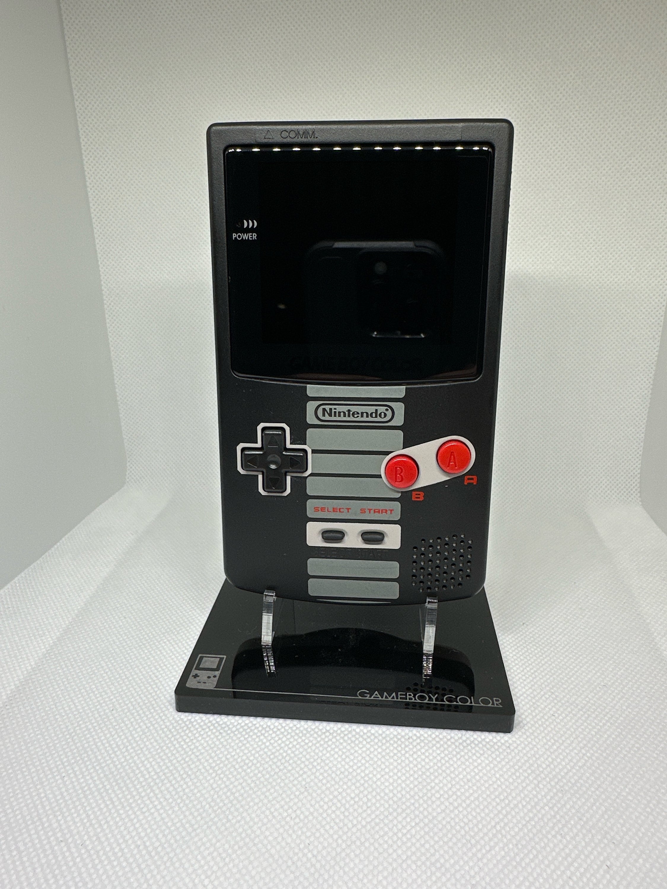 NES Themed Backlit Modded Game Boy Color GBC, Laminated IPS Screen ...