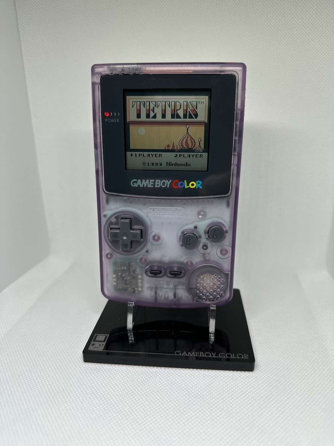 Authentic Nintendo Game Boy Gameboy Color Atomic Purple + New Screen ...