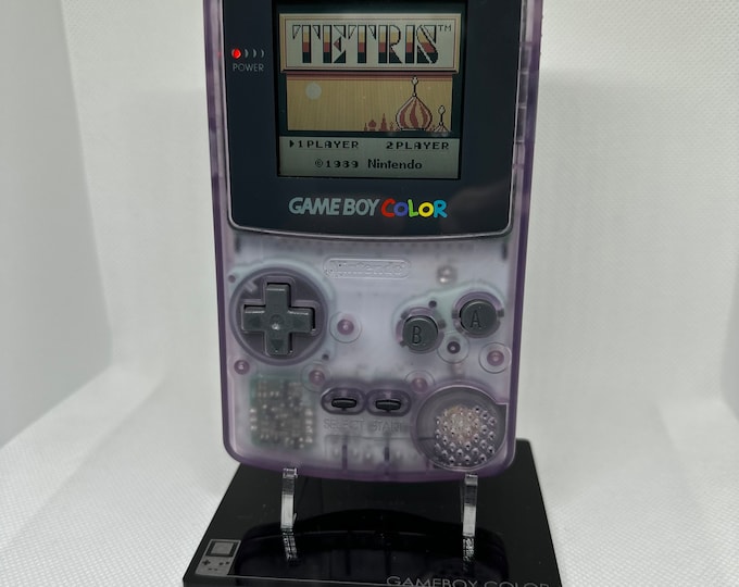 Authentic Nintendo Game Boy Gameboy Color Atomic Purple New Screen Free ...