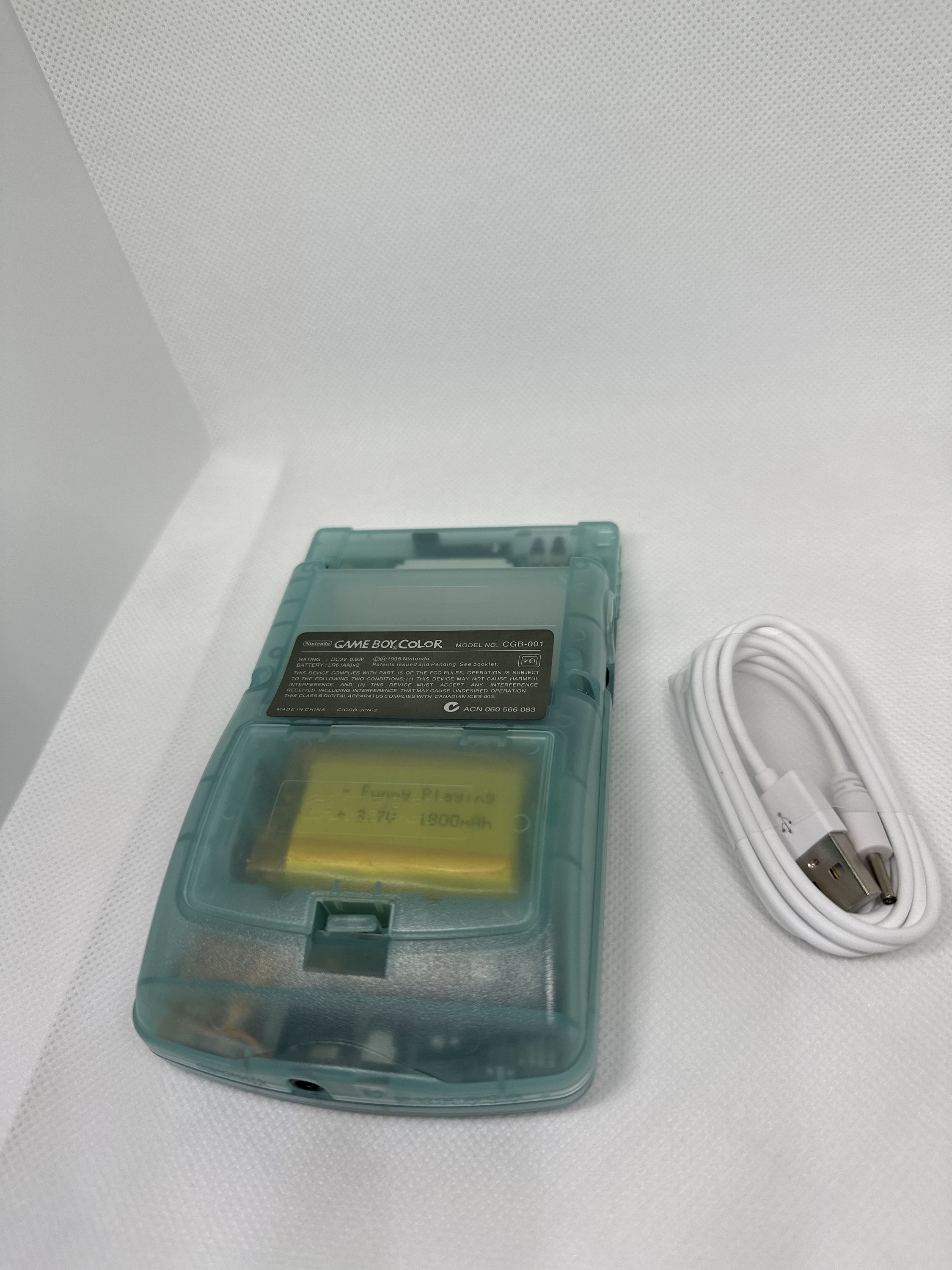 Backlit Modded Game Boy Color, GBC IPS LCD 2.5D Kit, Funny Playing Mint ...