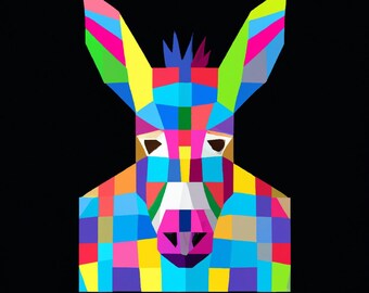 Donkey Wall Art Printable Farm Animal Poster Printable - Etsy