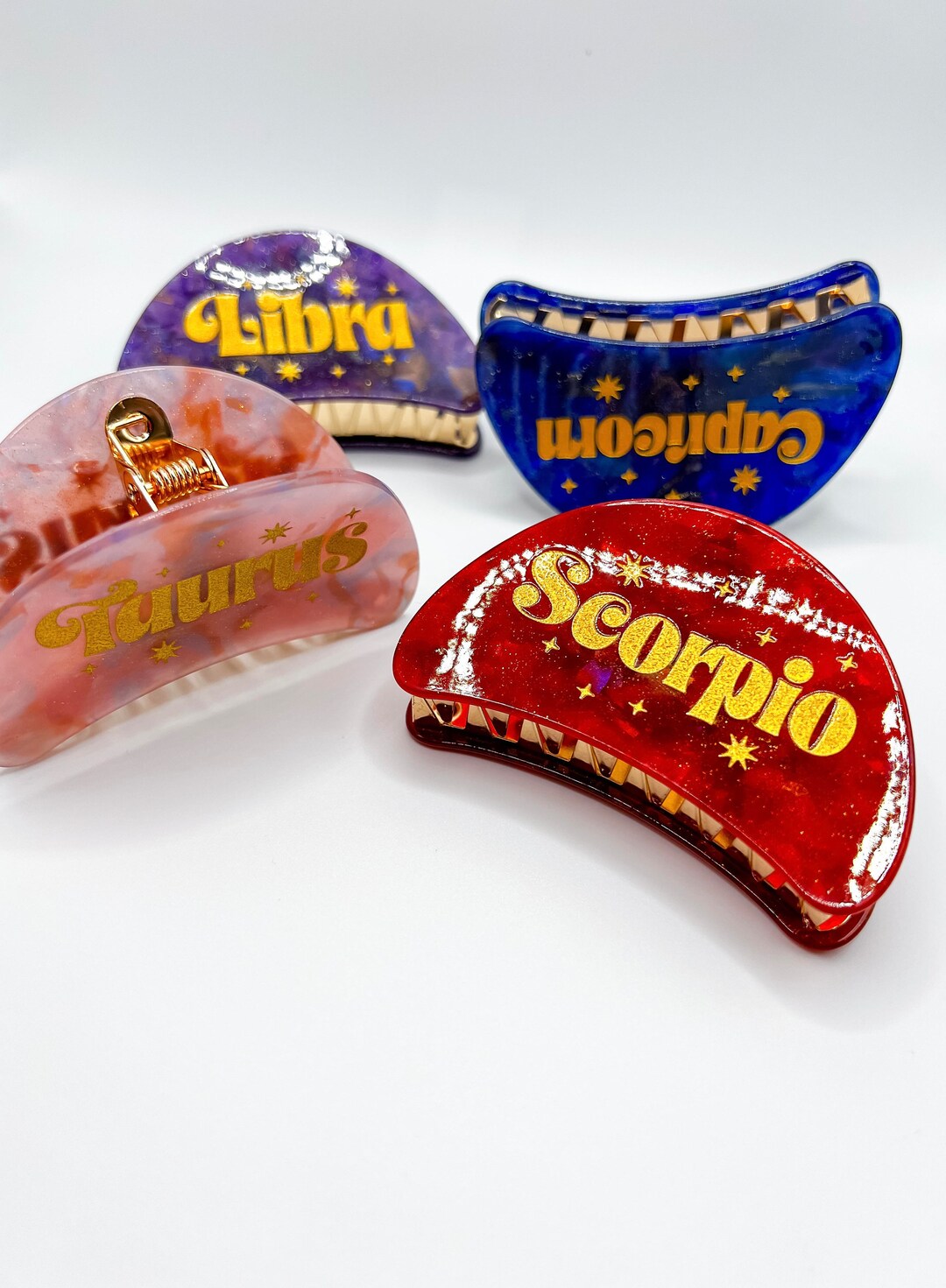 Zodiac Hair Claws, Hair Claws, Hair Clips, Astrology, for Women and ...