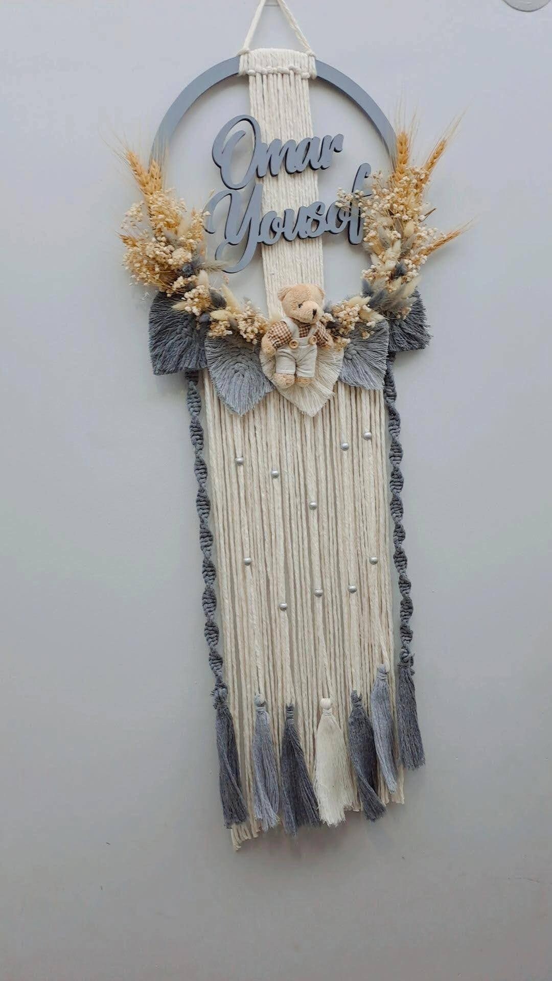 Custom Name Sign, Personalized Dream Catcher, Macrame Wall Hanging ...