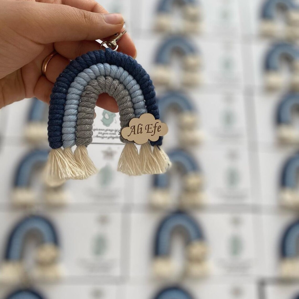 Colourful Macrame Rainbow Keychain Favors Unique Baby Shower - Etsy