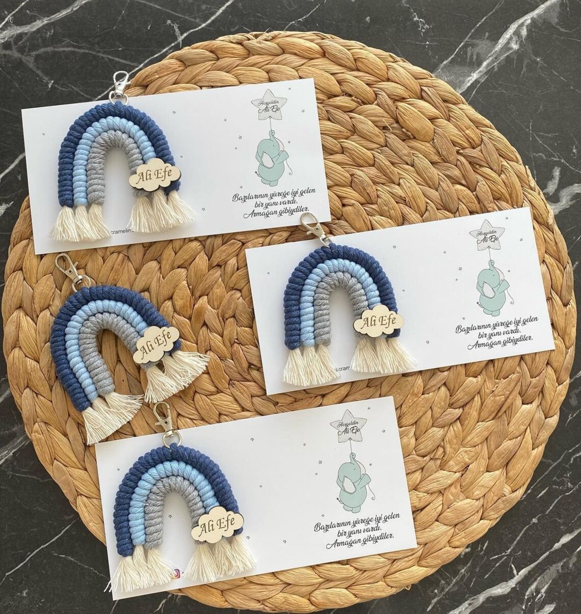 Colourful Macrame Rainbow Keychain Favors Unique Baby Shower - Etsy