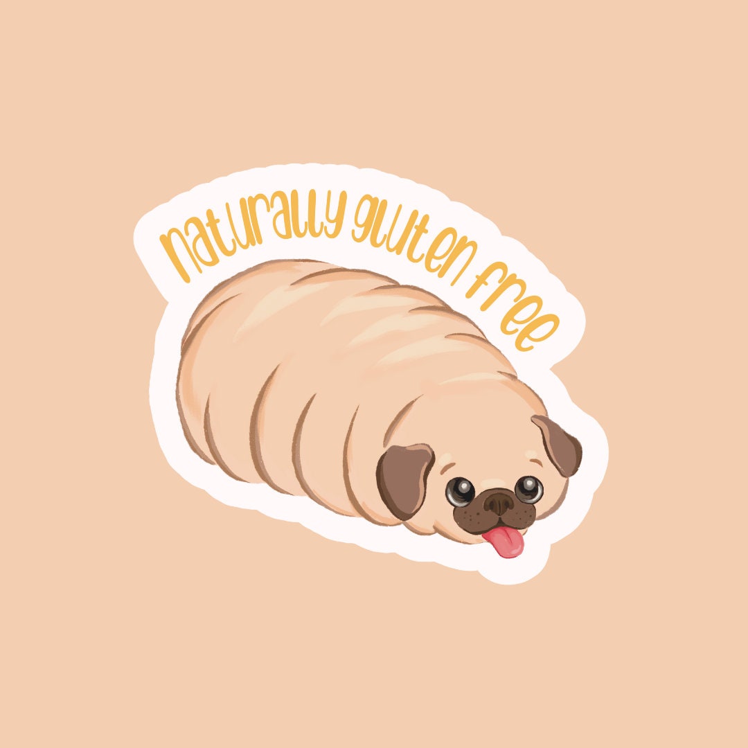 Pug Sticker Cute Dog Meme Decal Gift for Friend Funny Pug Sticker for ...