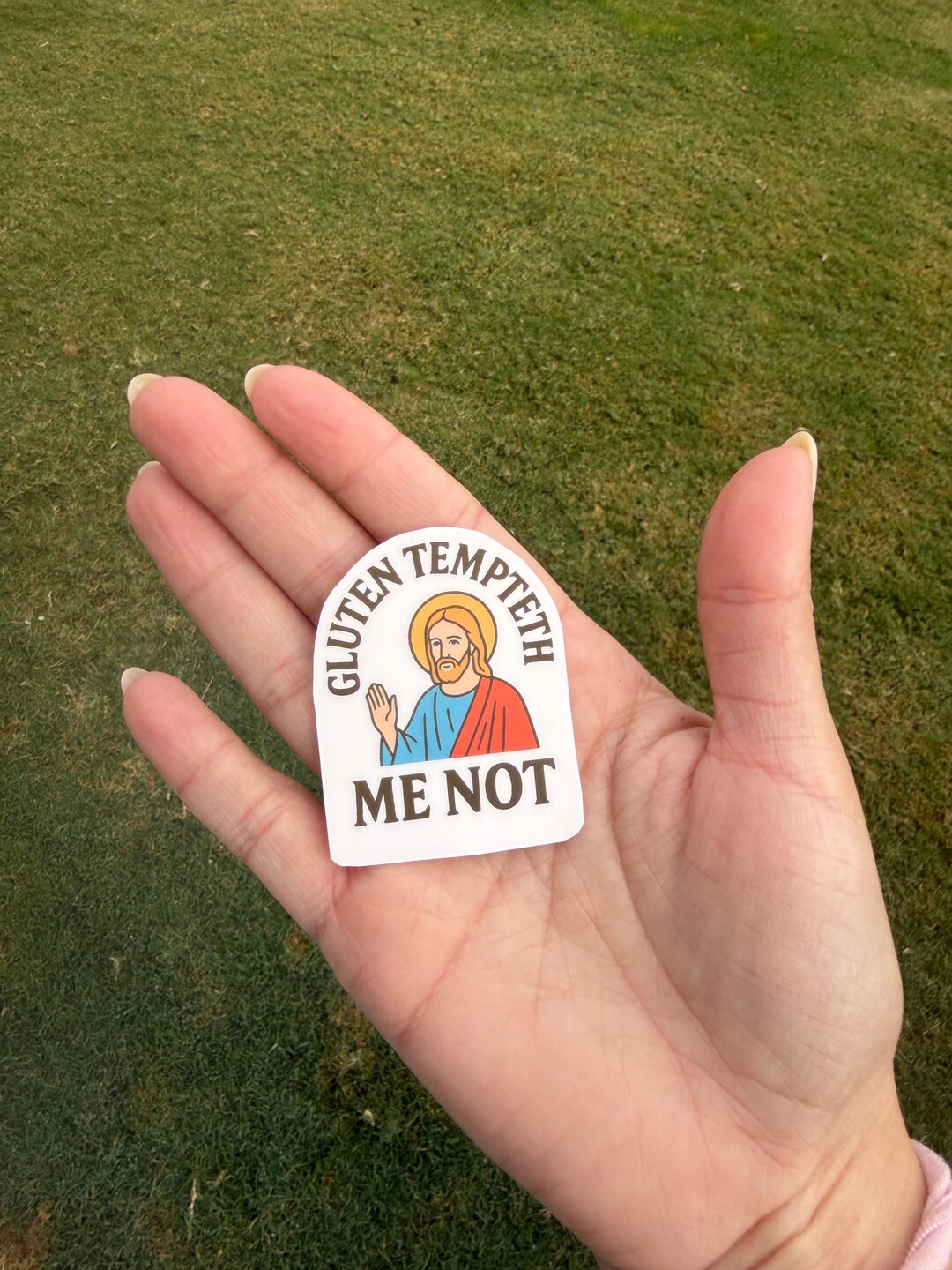 Funny Jesus Sticker: Gluten Free Waterproof Vinyl Celiac Humor - Etsy