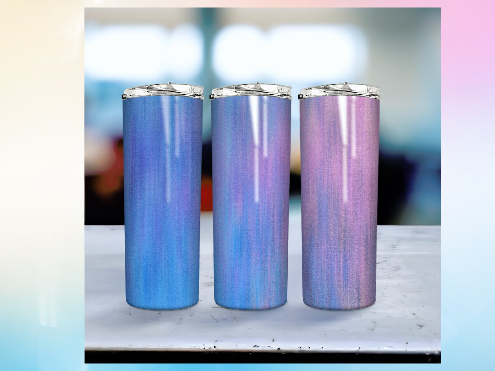 8 Different Background Skinny Tumbler Mockup | White Wrap Around Mock ...