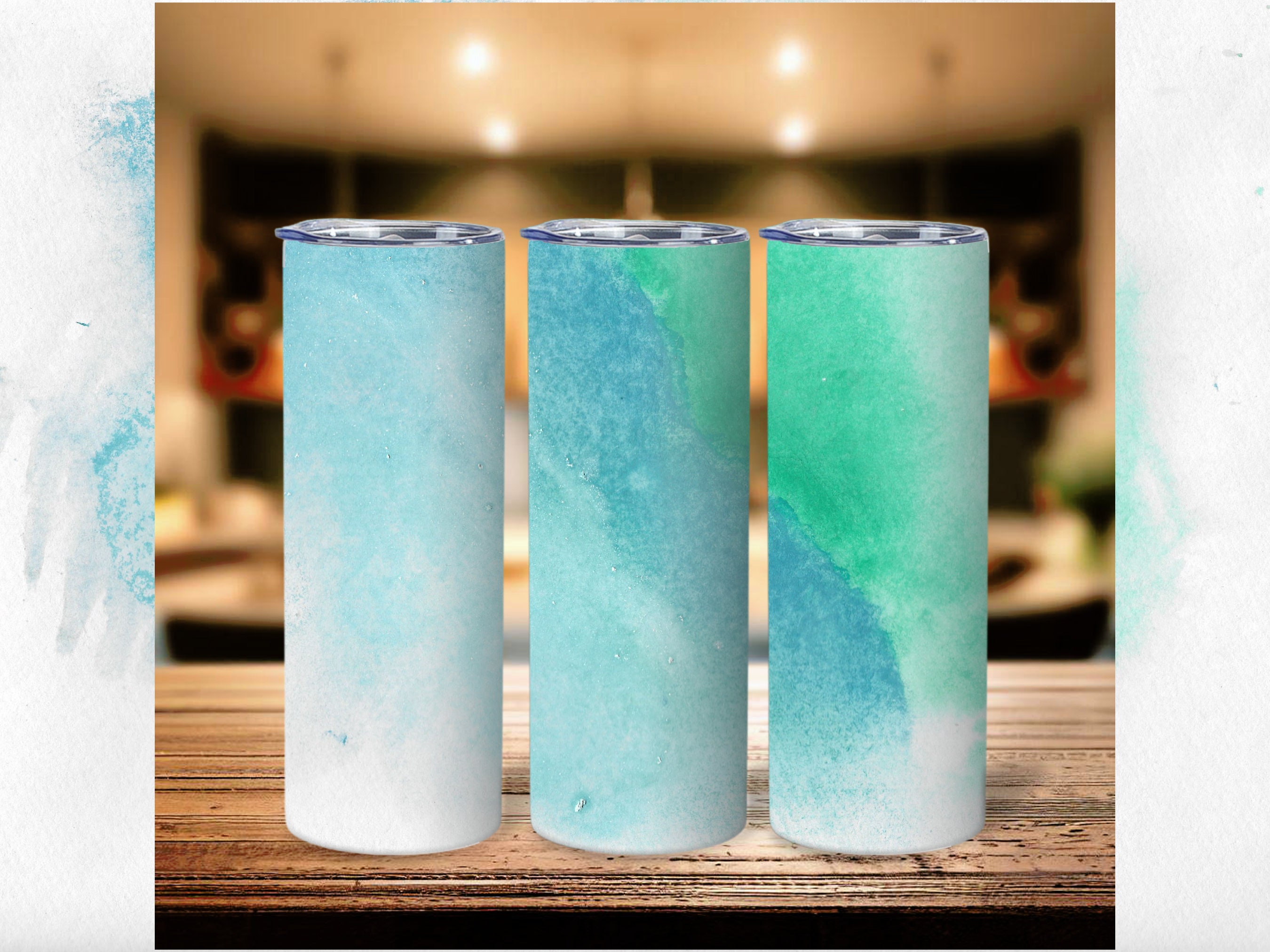 Mockup Skinny Tumbler | Thermal White Tumblers | Wrap Around Mock up ...