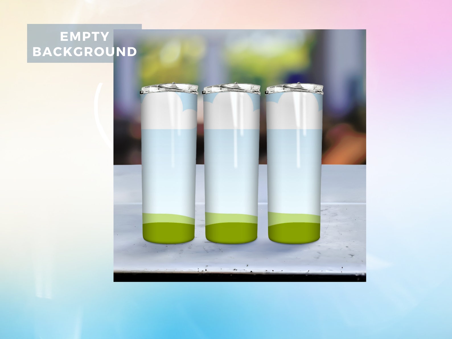 8 Different Background Skinny Tumbler Mockup | White Wrap Around Mock ...