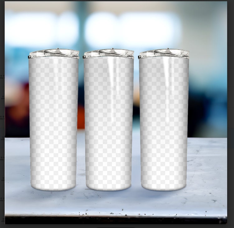 8 Different Background Skinny Tumbler Mockup | White Wrap Around Mock ...