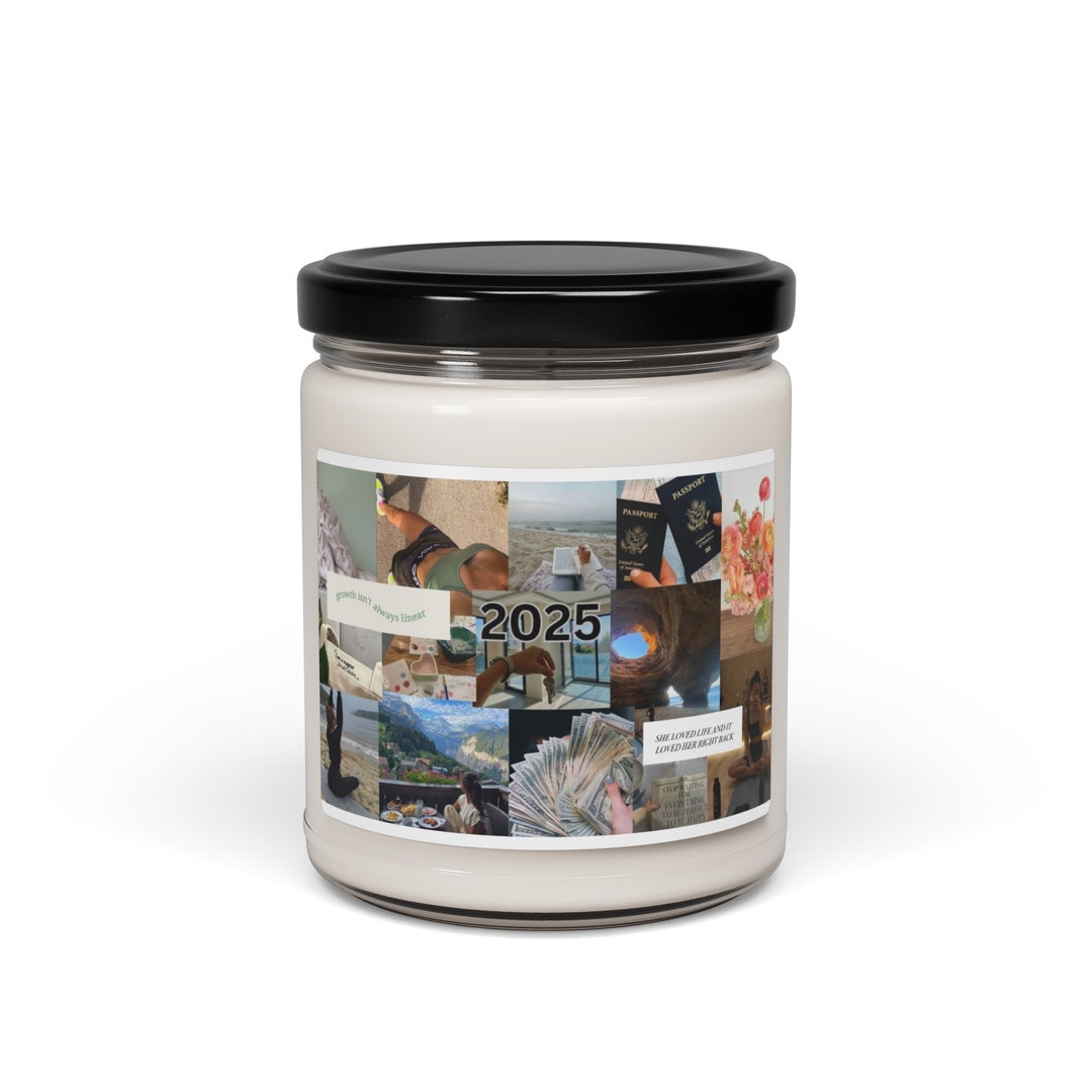 Scented Soy Candle, 9oz 2025 Vision Board - Etsy