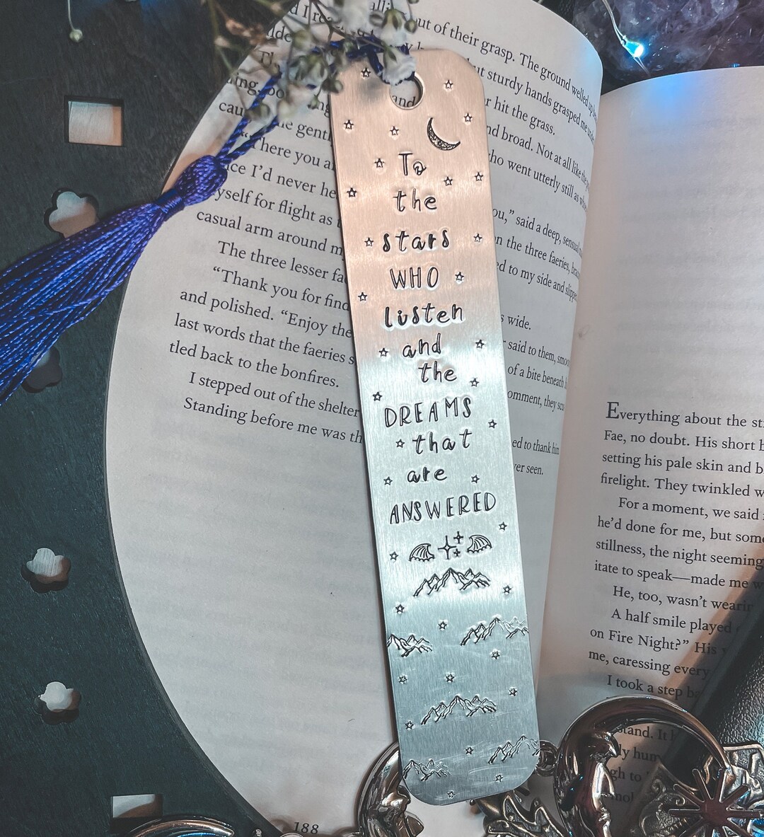 ACOTAR Inspired Bookmark, Metal Bookmark, to the Stars Who Listen ...