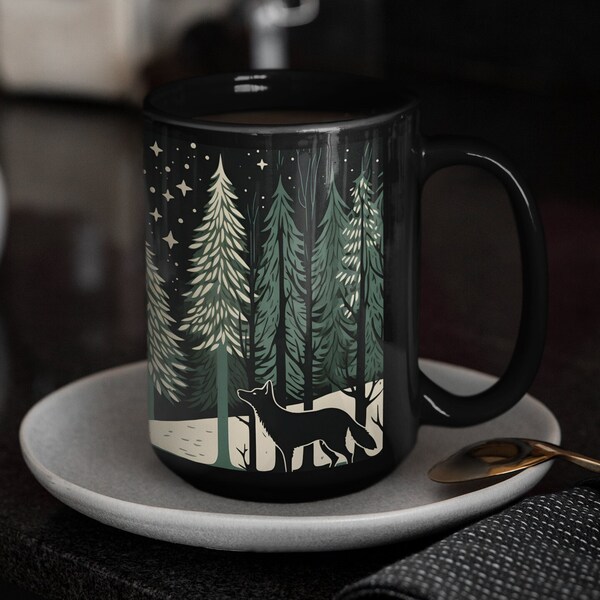 Wolf Coffee Mug - Etsy