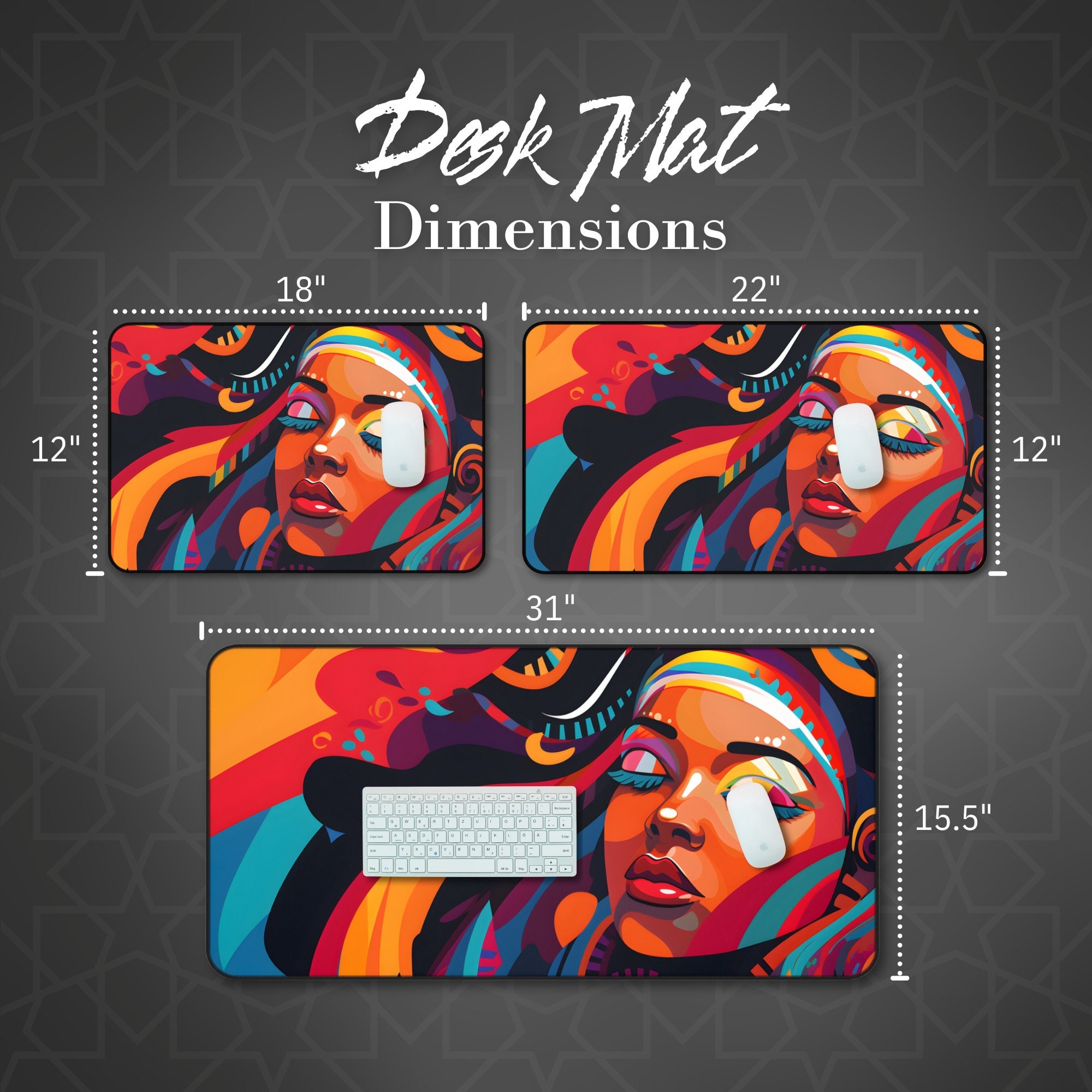 African Queen Desk Mat Black Women Afro Woman Black Art - Etsy