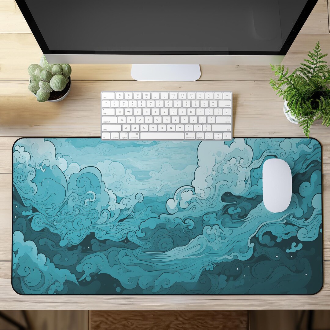 Primordial Earth Desk Mat, Swirling Colors Desk Mat, Cute Desk Mat ...