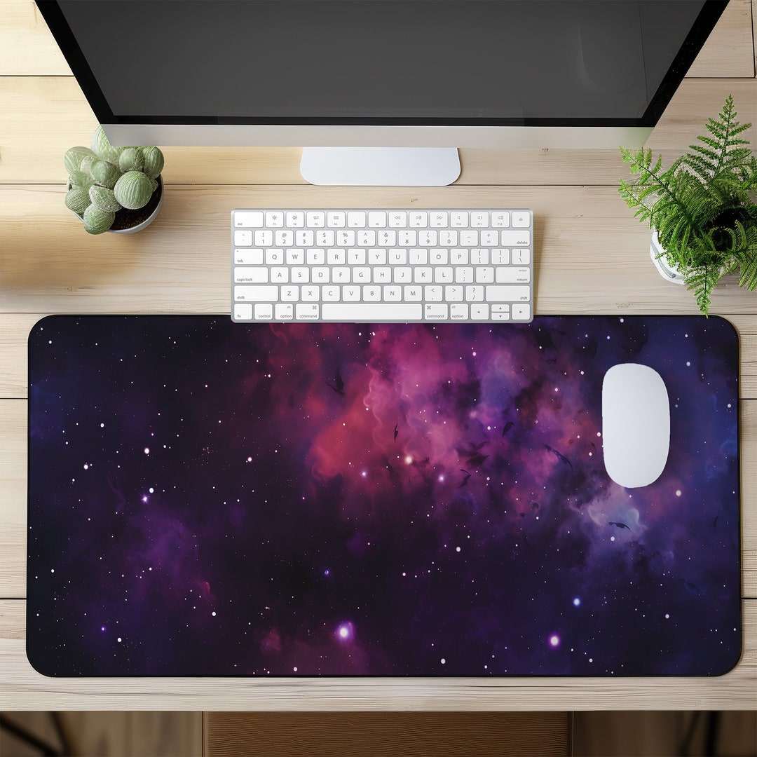 Nebula Galaxy Desk Mat, Cool Cosmic Gifts, Galactic Office Decor, Desk ...