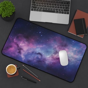 Milky Way Galaxy Desk Mat, Cosmic Gifts, Galactic Office Decor, Desk ...