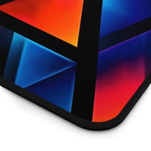 Geometric Desk Mat Trippy Art Triangle Colorful Decor Cute - Etsy