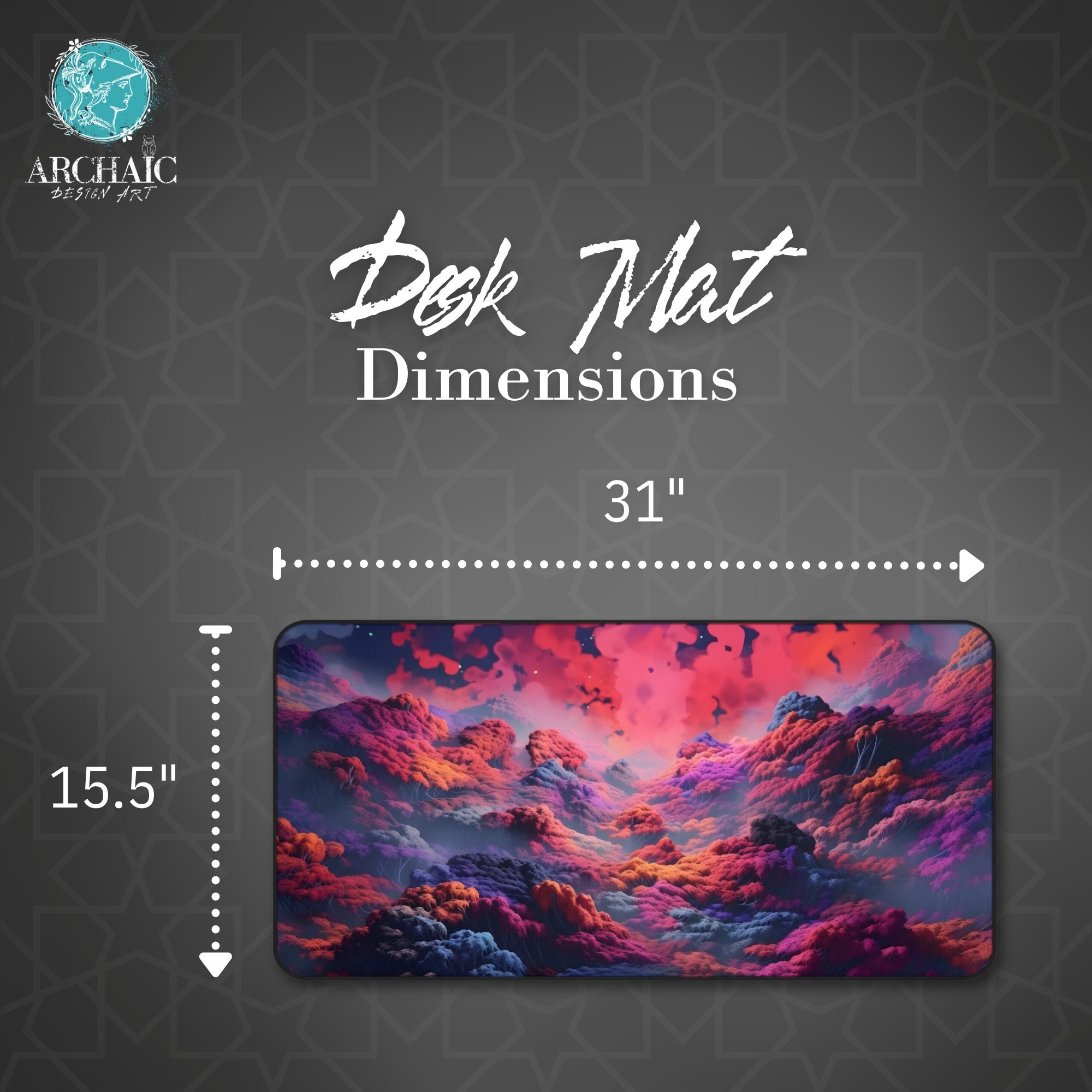 Pink Lofi Desk Mat, Whimsical Gaming Desk Pad, Ethereal XL Mouse Pad ...