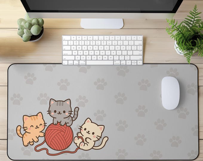 Kawaii Cat Mouse Pad #2, Different Sizes Personalized Printing, Gaming ...
