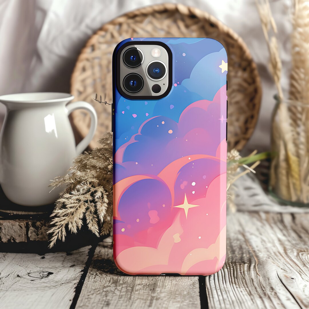 Dark Pastel Cloud Phone Case, Pastel Cloud iPhone Case, Cute Phone Case, iPhone 11 12 13 14 15 ...