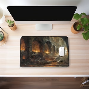 Warlock Desk Mat, Magic Playmat, Board Game Mat, CCG Playmat, Card Game ...