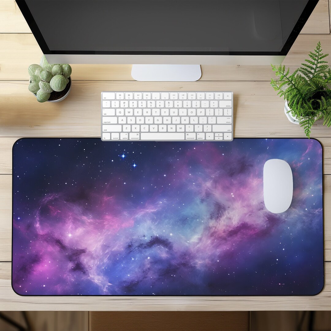 Milky Way Galaxy Desk Mat, Cosmic Gifts, Galactic Office Decor, Desk ...