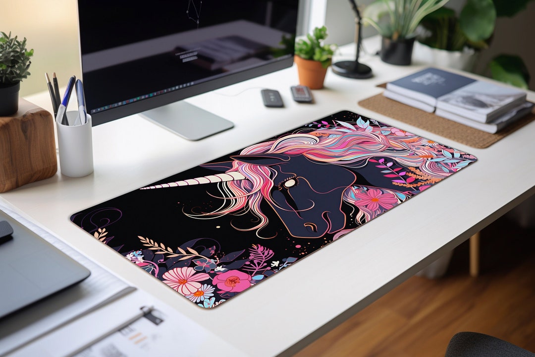 Magical Unicorn Desk Mat Unicorn Decor XL Mouse Pad Cute - Etsy
