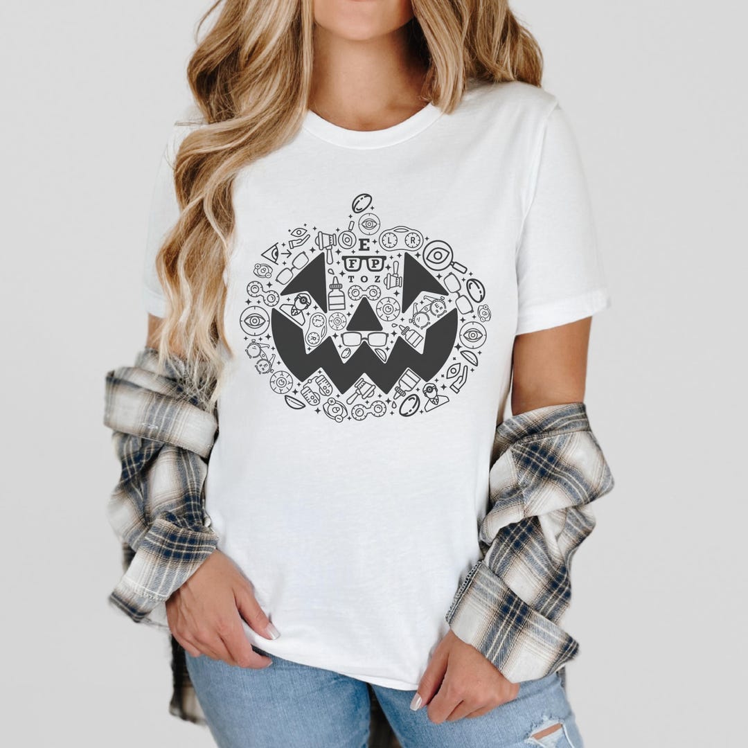 Halloween Optometry Pumpkin Shirt: Eye Doctor Gift - Etsy