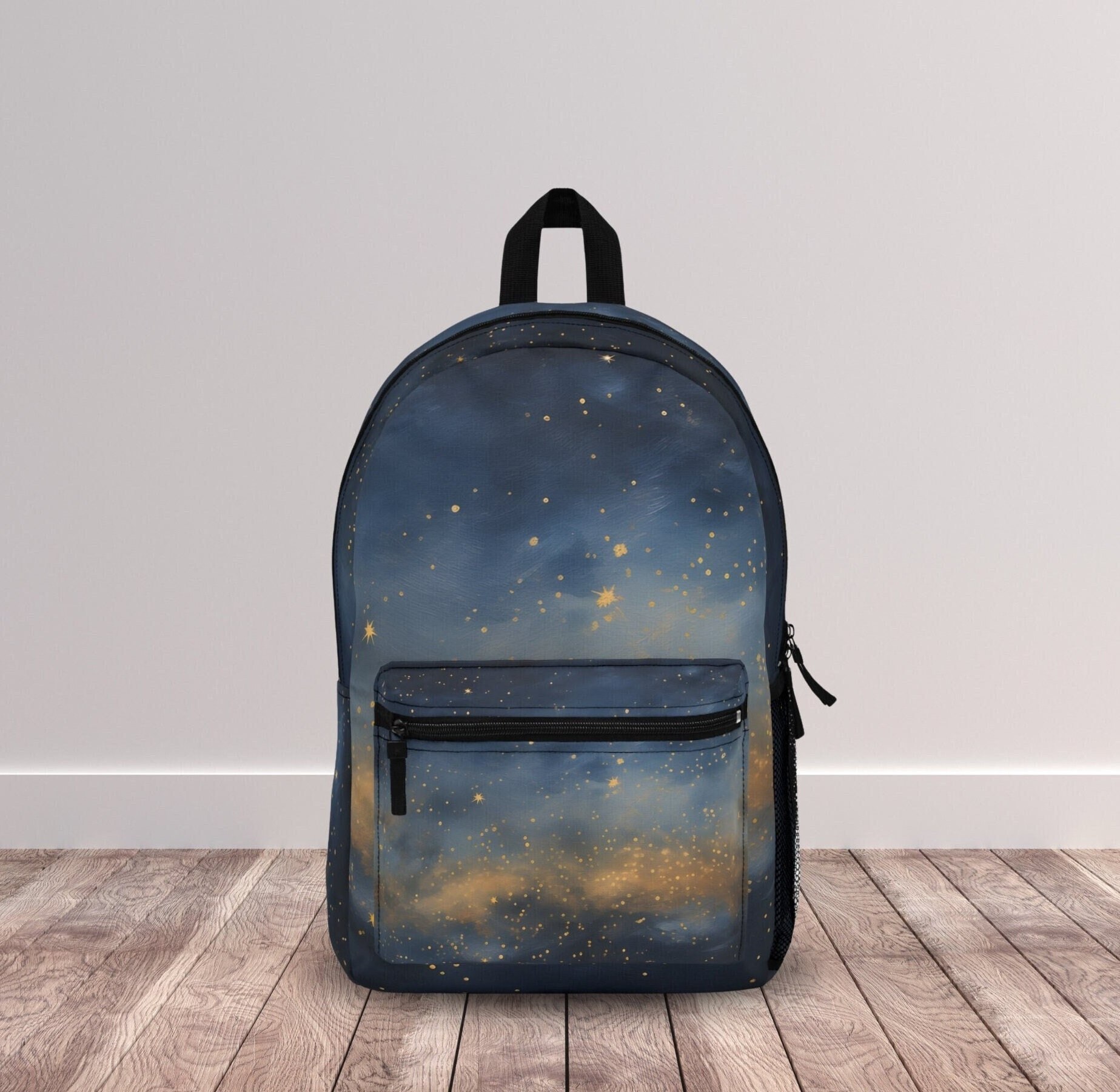 Blue Stardust Backpack, Gold Milky Way, Celestial Back to School Bag ...