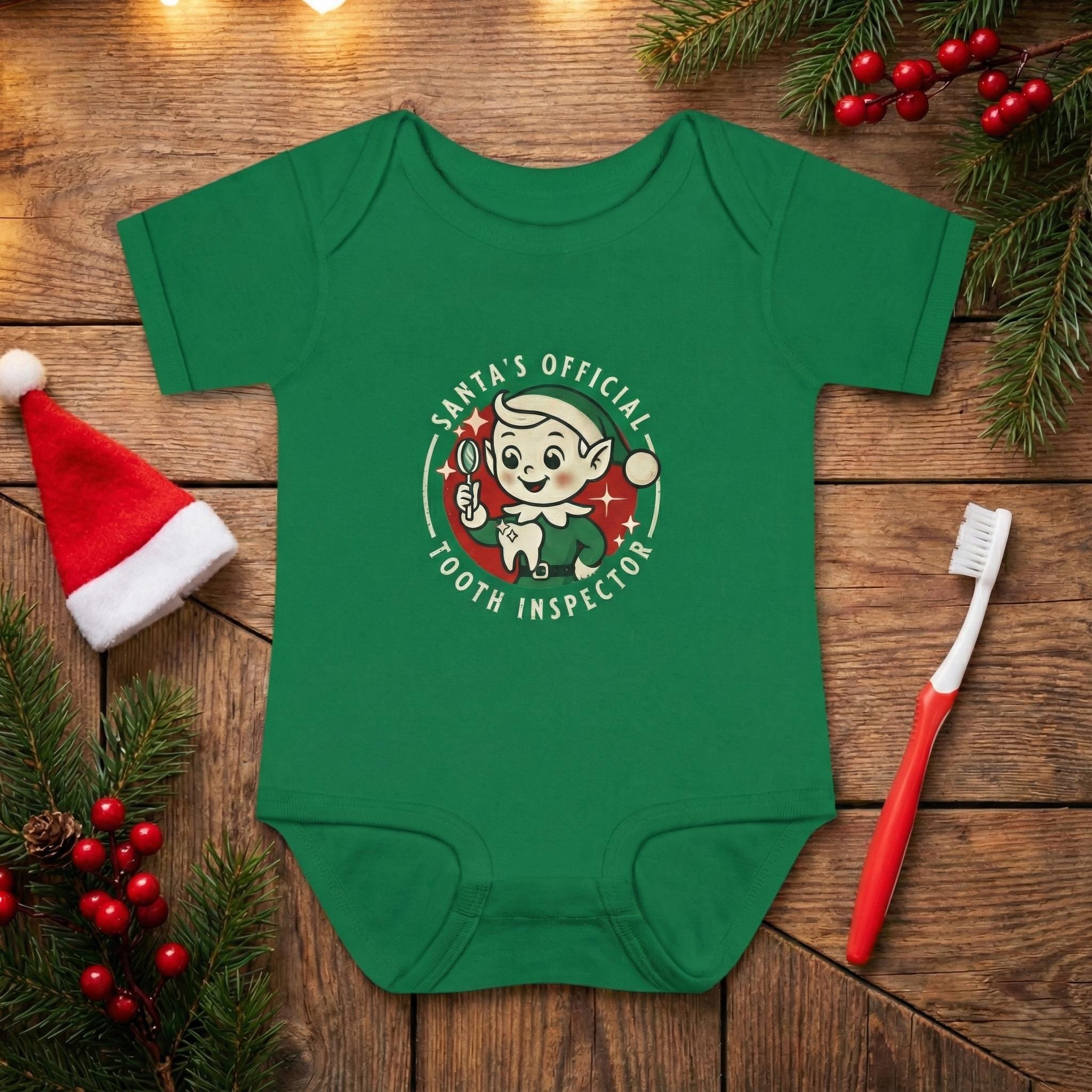 Santas Official Toy Inspector Infant Bodysuit | Retro Elf Christmas - Etsy