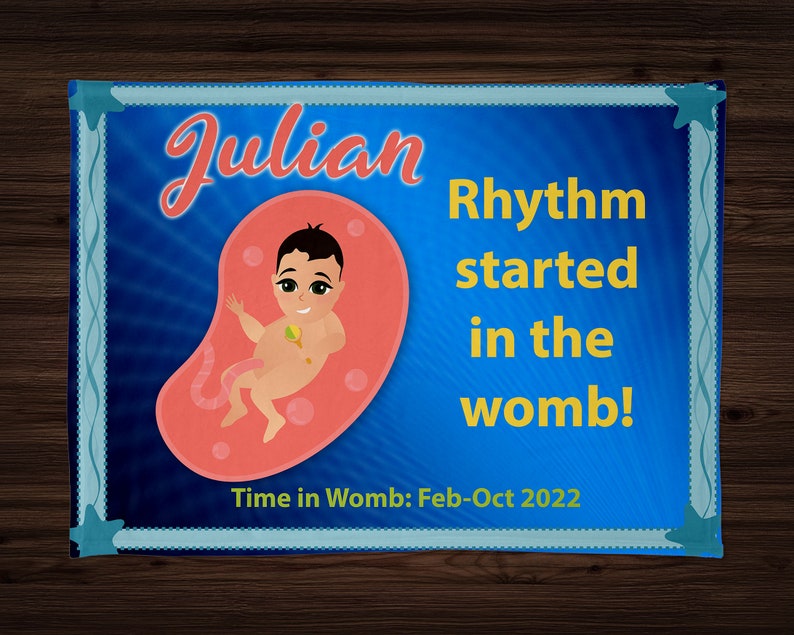 Cartoon Baby in Womb Womb Baby Womb Time Blanket Unusual - Etsy