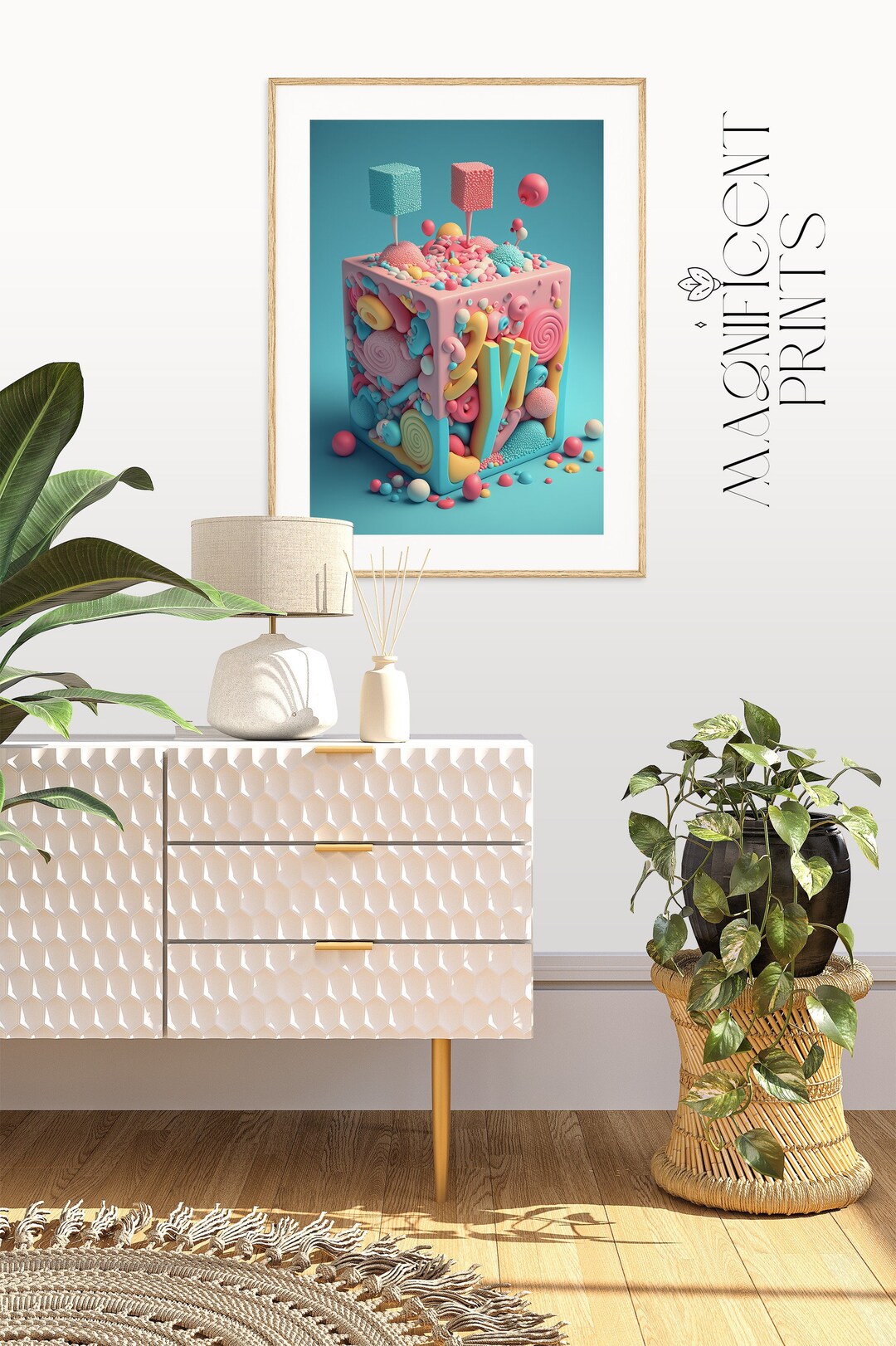 Colorful Candy Voxel Art Digital Art Print, Digital Download, Digital ...