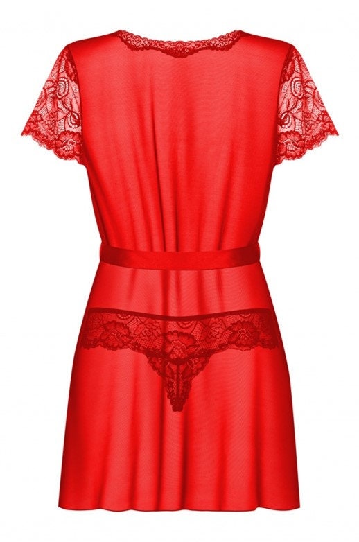 Transparent Nightdress Dress With Thong and Belt for Women, Lingerie ...