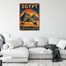 Egypt Pyramids Vintage Travel Poster | Ancient Egyptian Wall Art ...