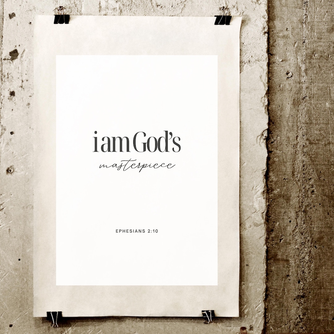 I Am God's Masterpiece | Christian Art | Digital Download | Uplifting ...