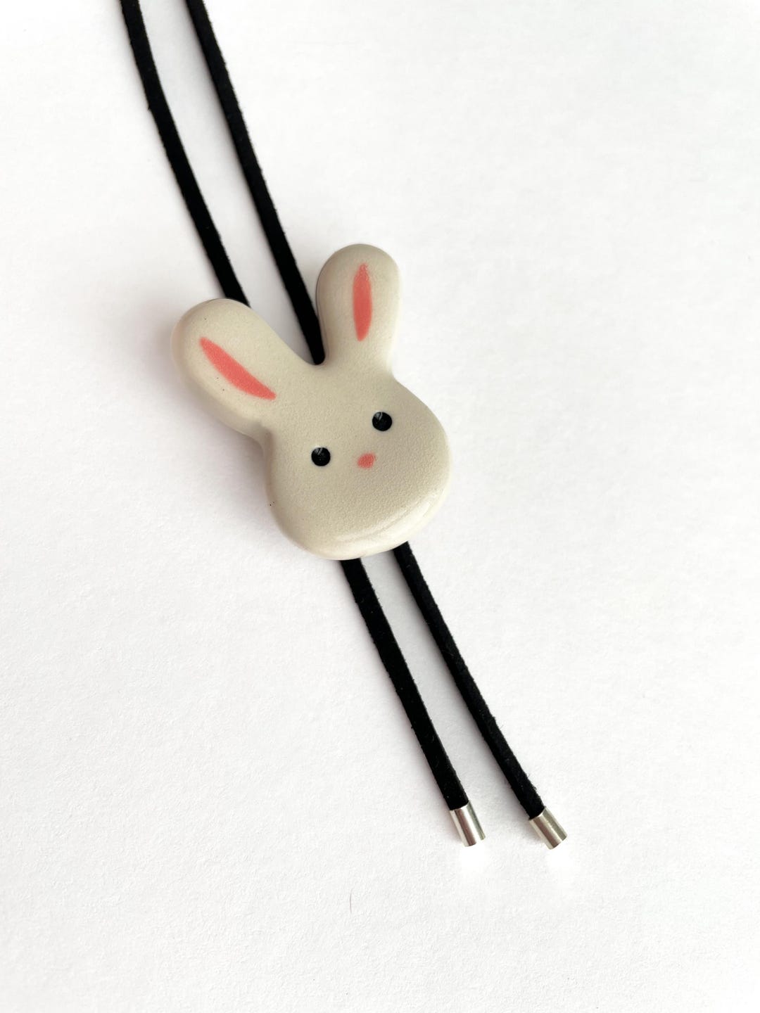 WHITE RABBIT Bolo Neck Tie is a UNIQUE Item Made With a Hand Painted ...