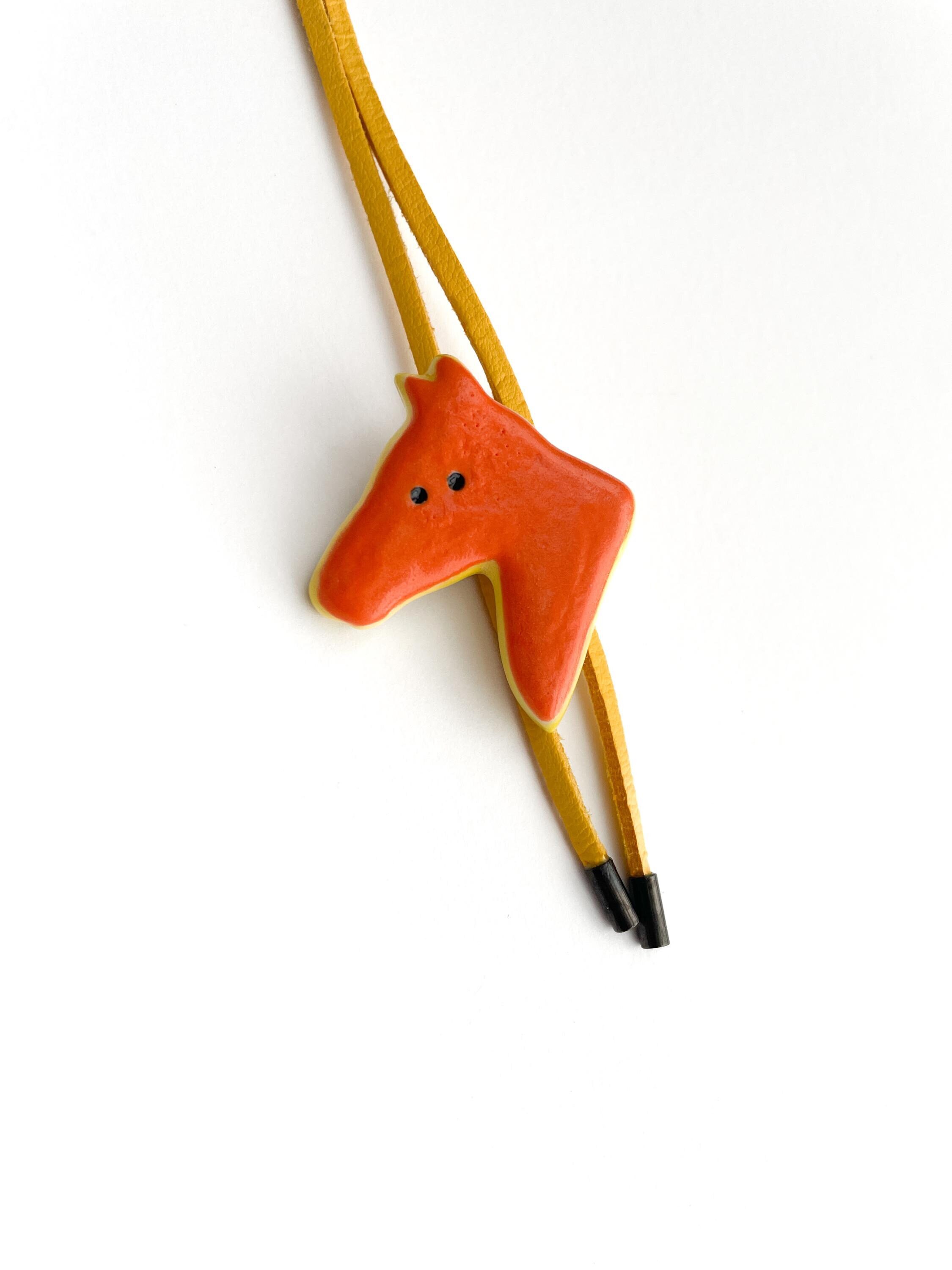 FLASHY HORSE Bolo Neck Tie is a UNIQUE Item Made With a Hand Painted ...