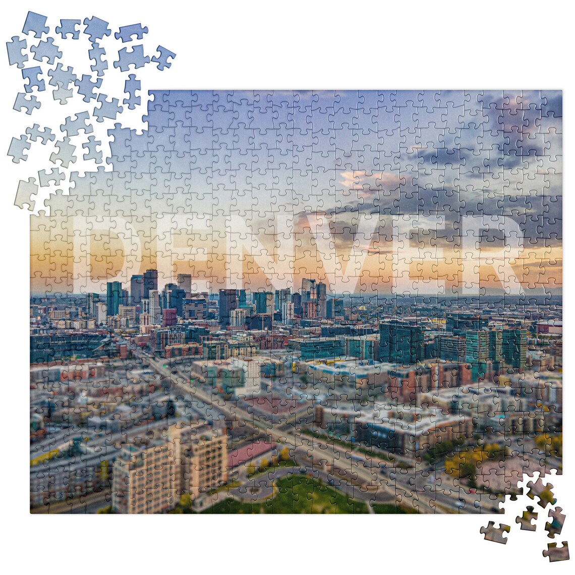 Jigsaw Puzzle Denver Skyline - Etsy