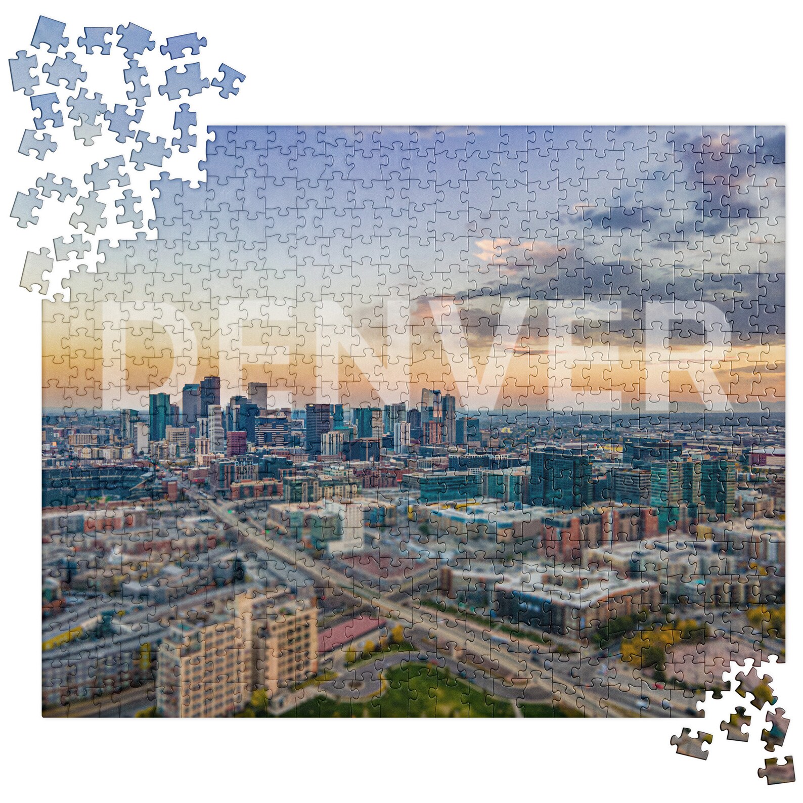 Jigsaw Puzzle Denver Skyline - Etsy