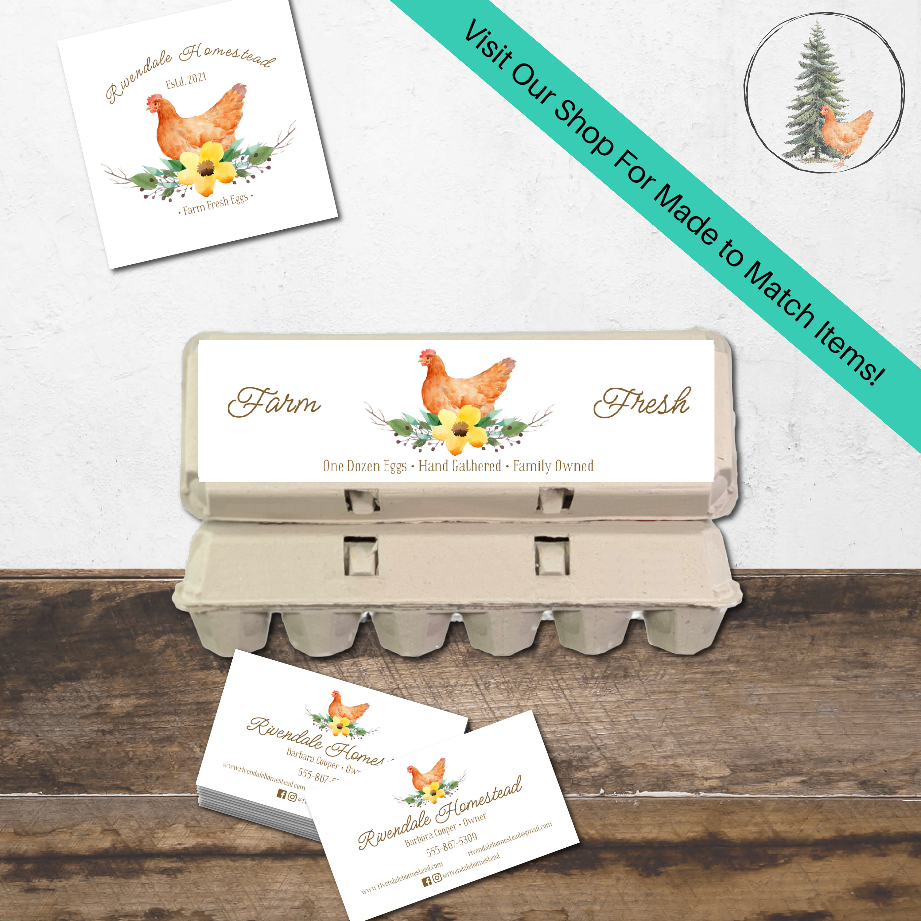 Red Hen Chicken Business Card Printable Business Card PG/PDF Files ...