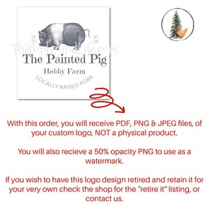 Custom Pig Farm Logo Design: Homestead Branding (digital File) - Etsy