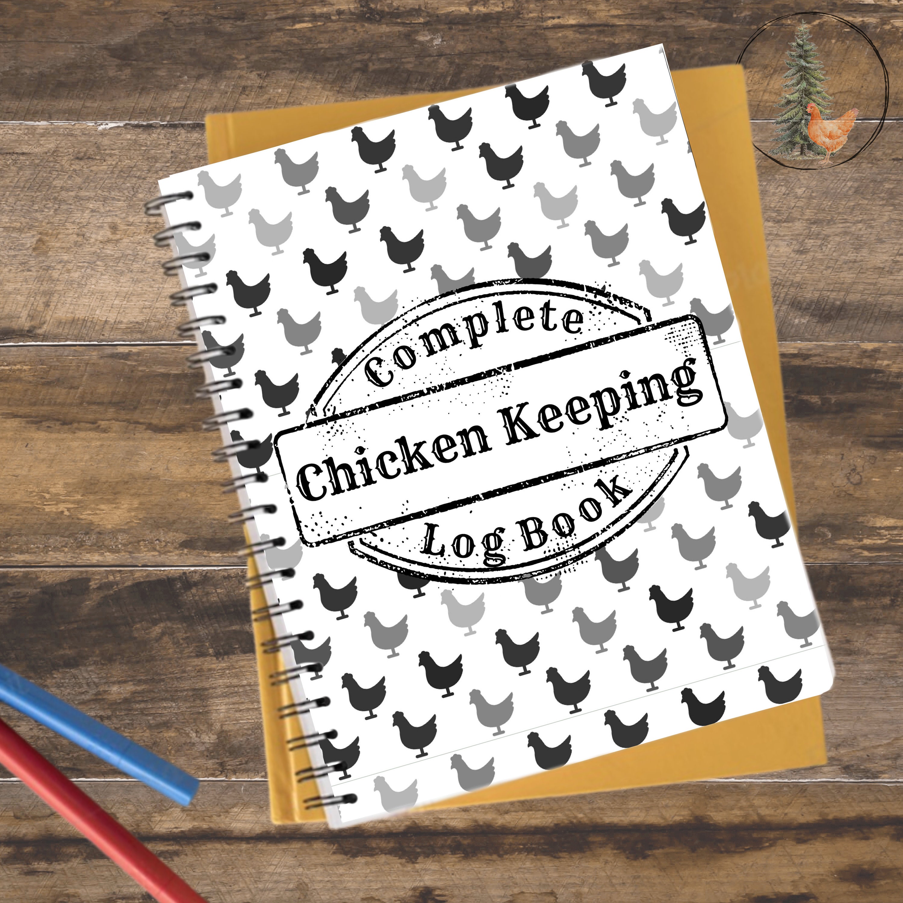 21 PAGE All Over Print Chicken Keeping Log Book Digital Download PDF Printable Chicken Logbook ...