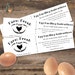 Blk Chicken, Black & White Printable Egg Carton Label, Digital Download ...