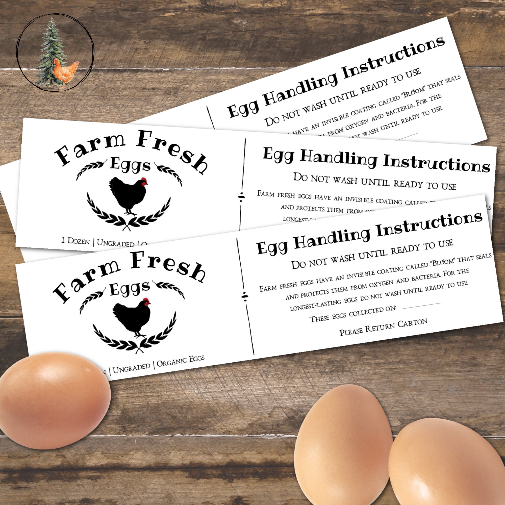 Blk Chicken, Black & White Printable Egg Carton Label, Digital Download ...