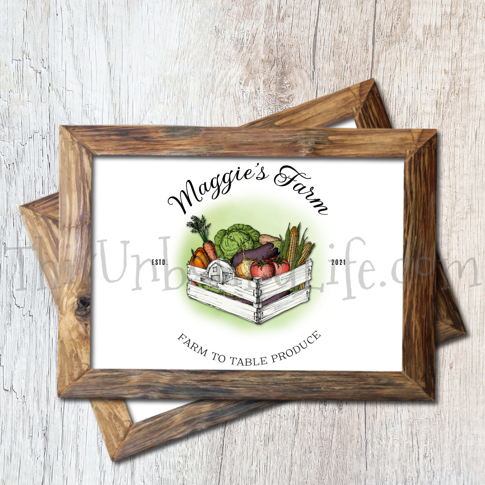 Custom Farm Produce Box Logo Design: Full Color Branding (digital File ...