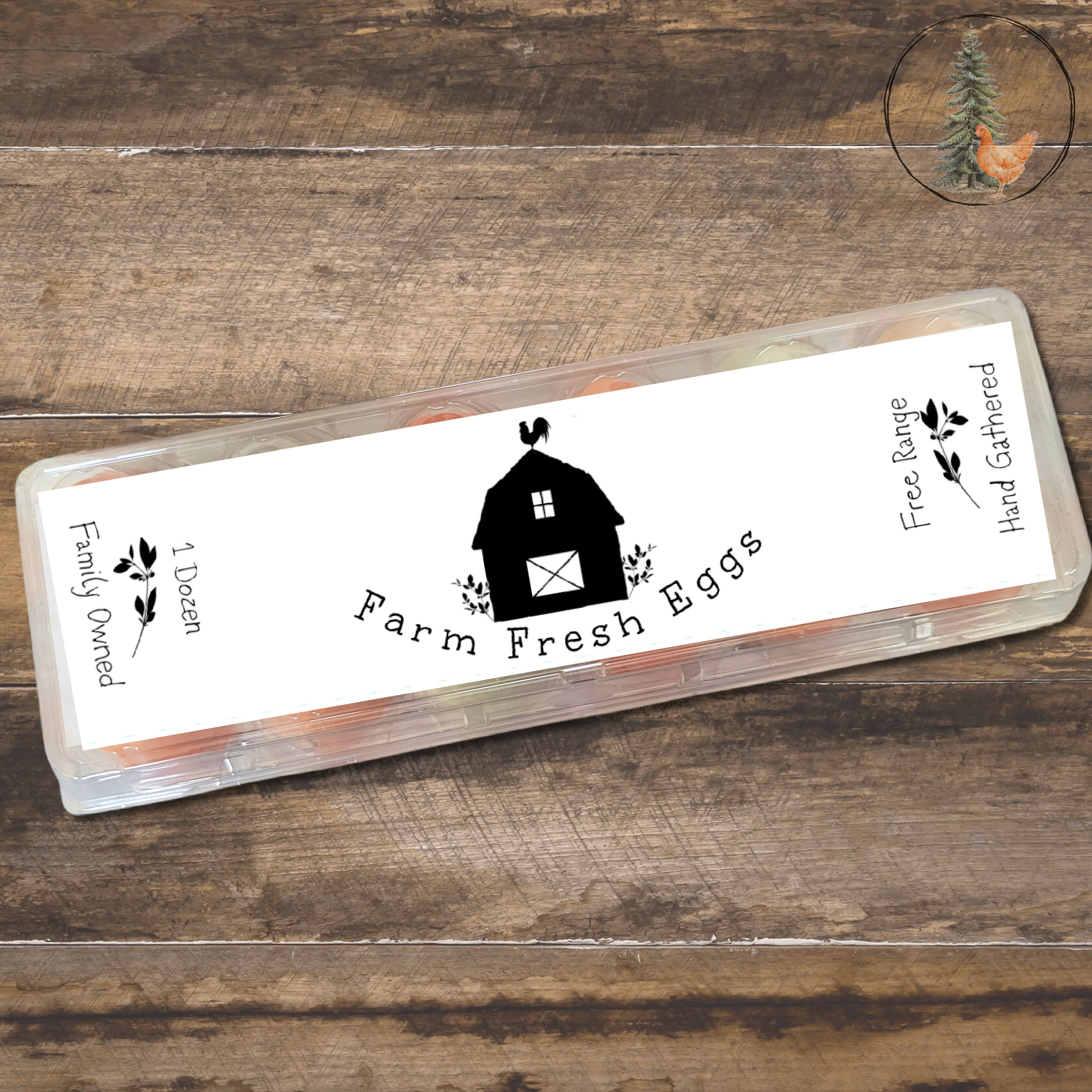Little Barn Egg Carton Labels Printable Egg Carton Label, Digital ...