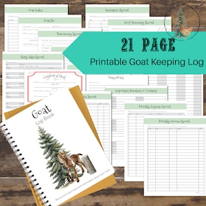 21 PAGE Goat Keeping Log Book | Digital Download - PDF | Goat Logbook ...
