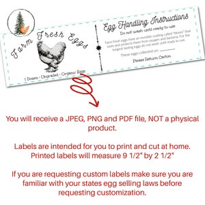 Fluffy Chicken Egg Carton Label - Printable Digital Download JPEG/PNG ...